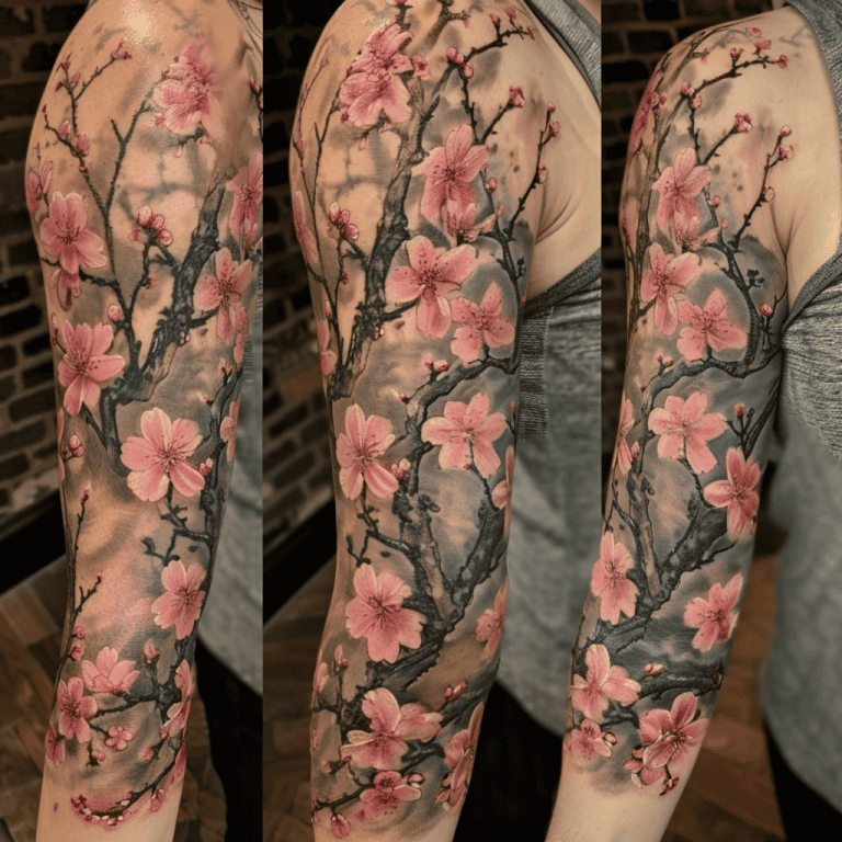 17 Cherry Blossom Tattoo Designs and Ideas (For Men and Women)