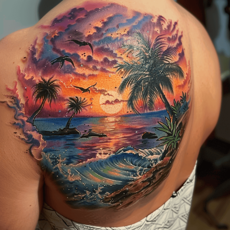 23 Beach Tattoo Designs and Ideas (For Men and Women)