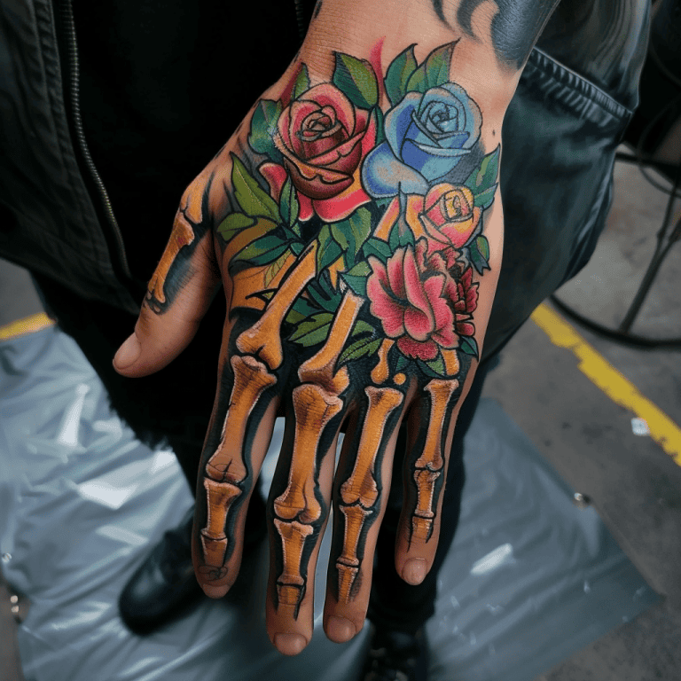 23 Skeleton Hand Tattoo Designs and Ideas (For Men and Women)